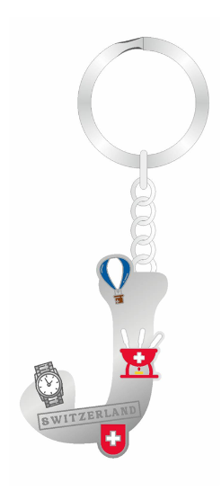 KEYCHAIN -SWISS LETTER J – Swiss Souvenirs and Watches