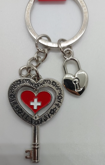KEYRING KEY AND PADLOCK – Swiss Souvenirs and Watches