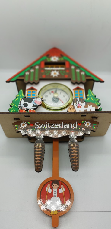 MAGNET CUCKOO CLOCK - CLOCK & ST BERNARD BIG – Swiss Souvenirs and Watches